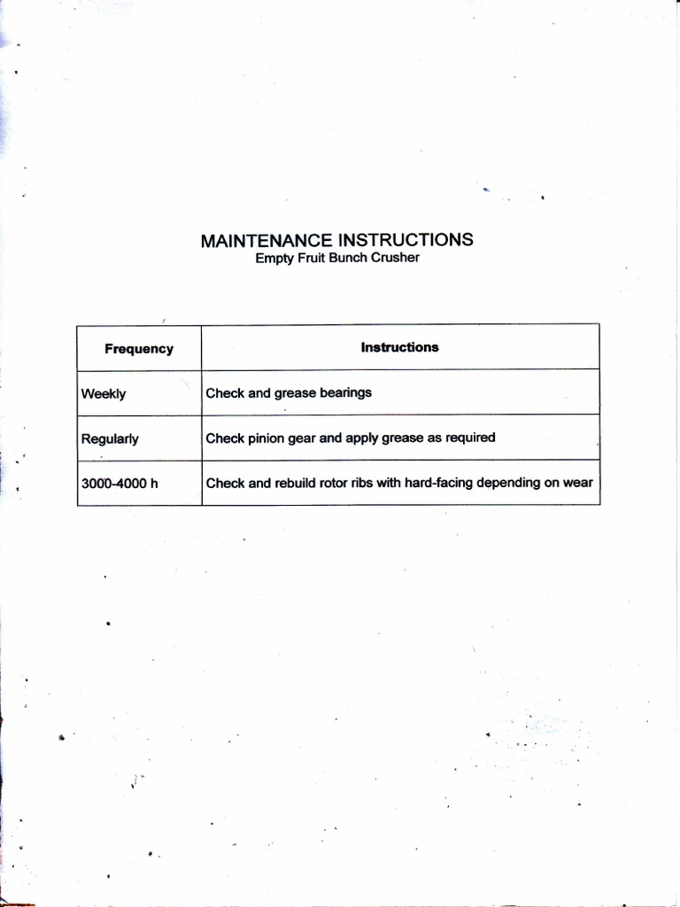 EMI Single Deck Crusher Operation Manual | PDF | Tools | Manufactured Goods