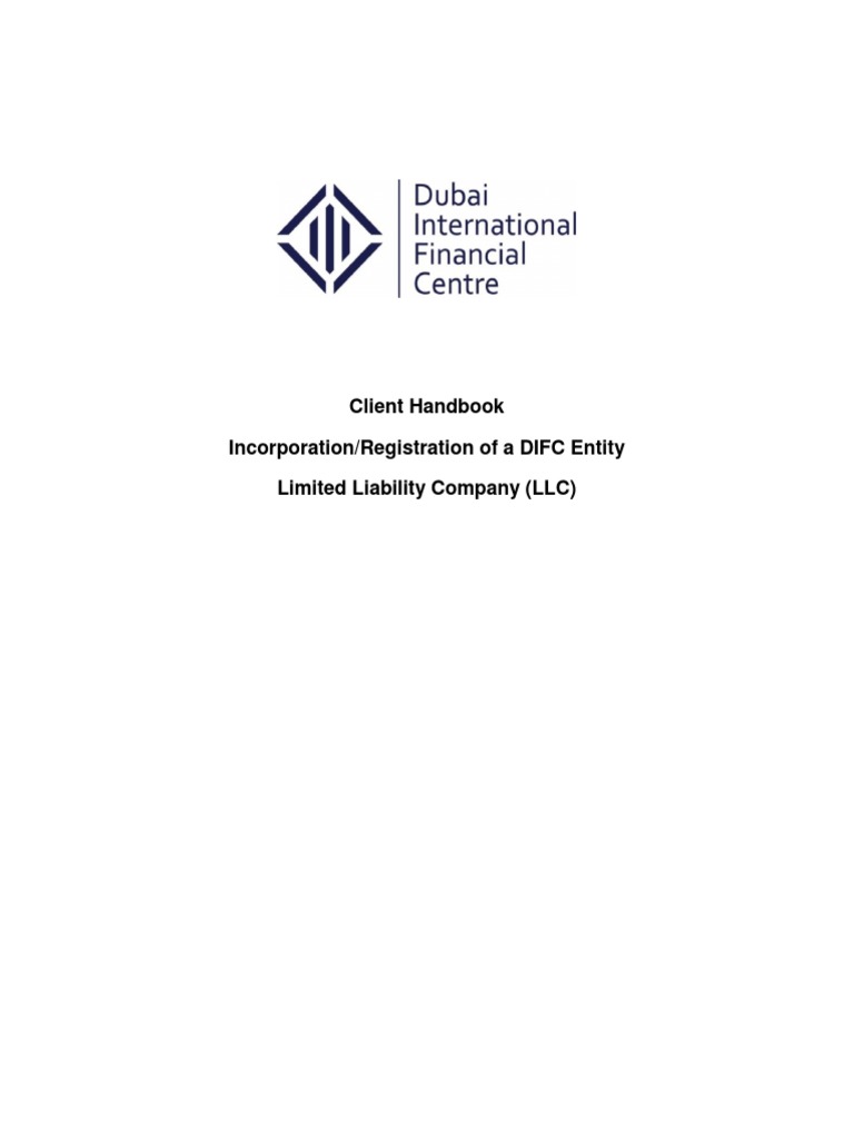 Client Handbook Incorporation/Registration of A DIFC Entity Limited ...
