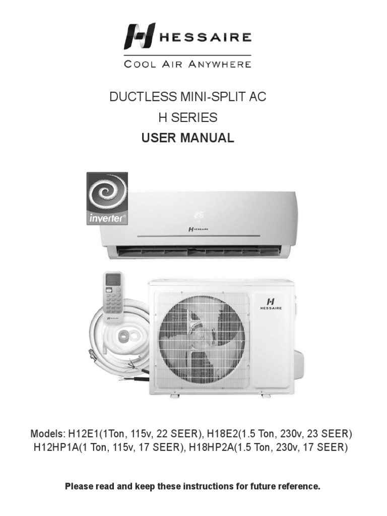 User Manual 112320 | PDF | Air Conditioning | Manufactured Goods