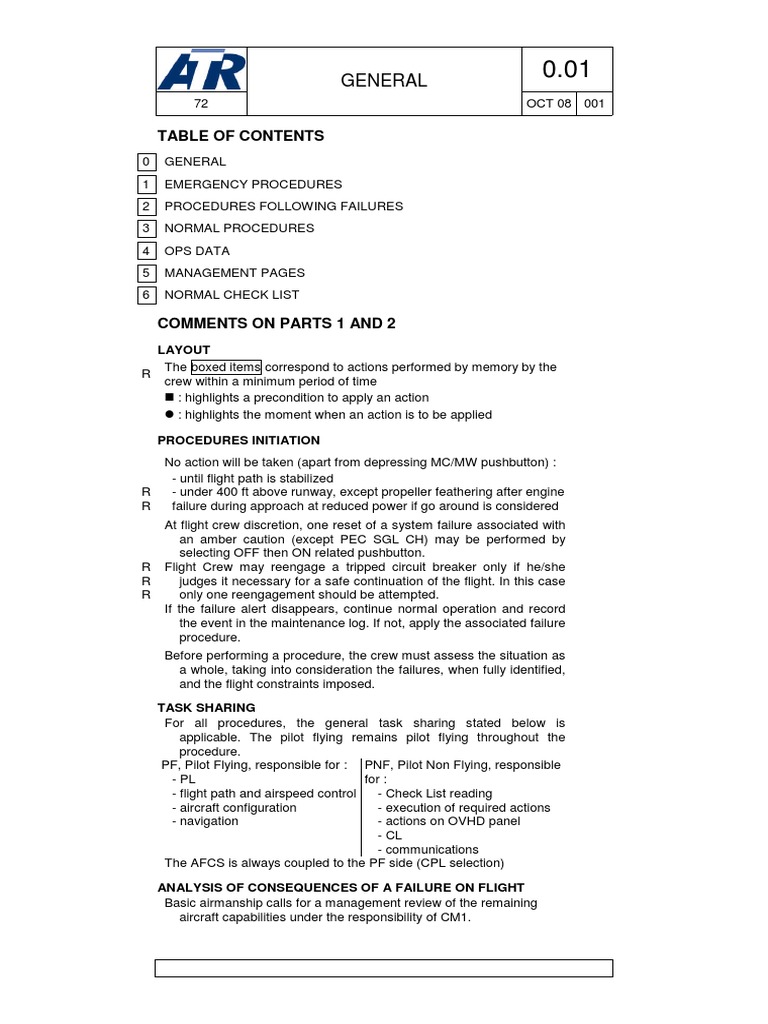 Atr 72-500 QRH | PDF | Ice | Aerospace