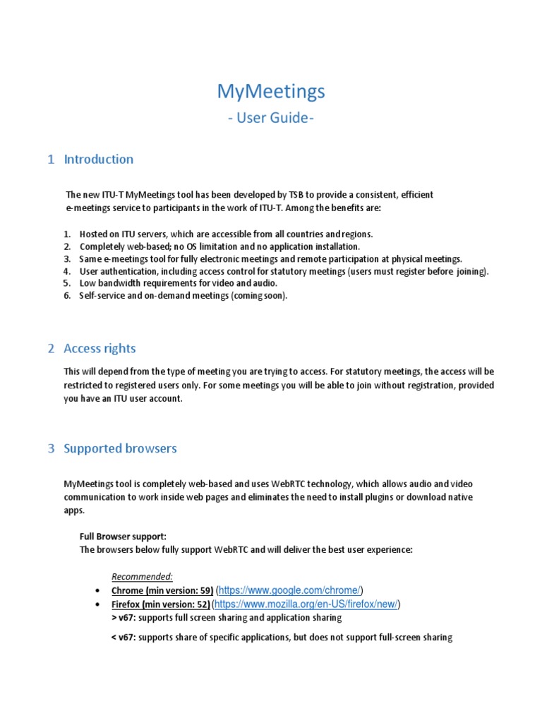 Mymeetings: - User Guide | PDF | Proxy Server | Web Application
