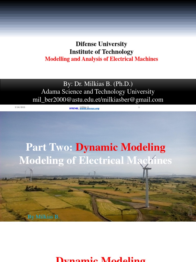 Dynamic Modeling of Electrical Machines | PDF | Electric Generator ...