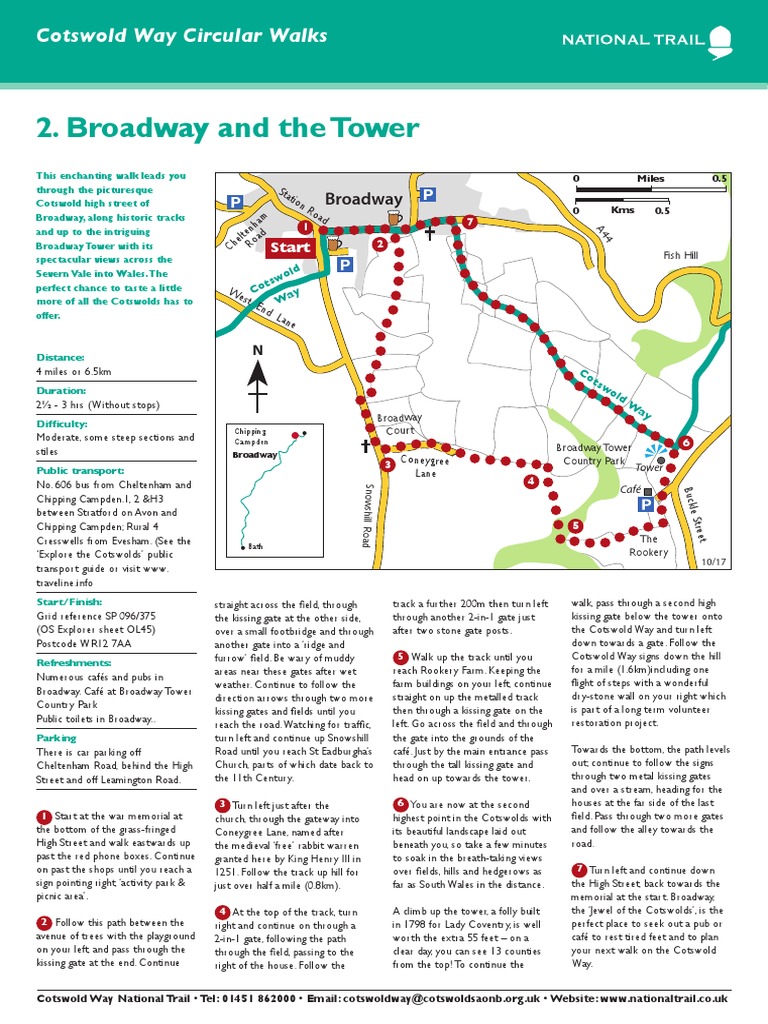 Walk 2 Broadway Tower Circular Walk FINAL | PDF | Land Management ...
