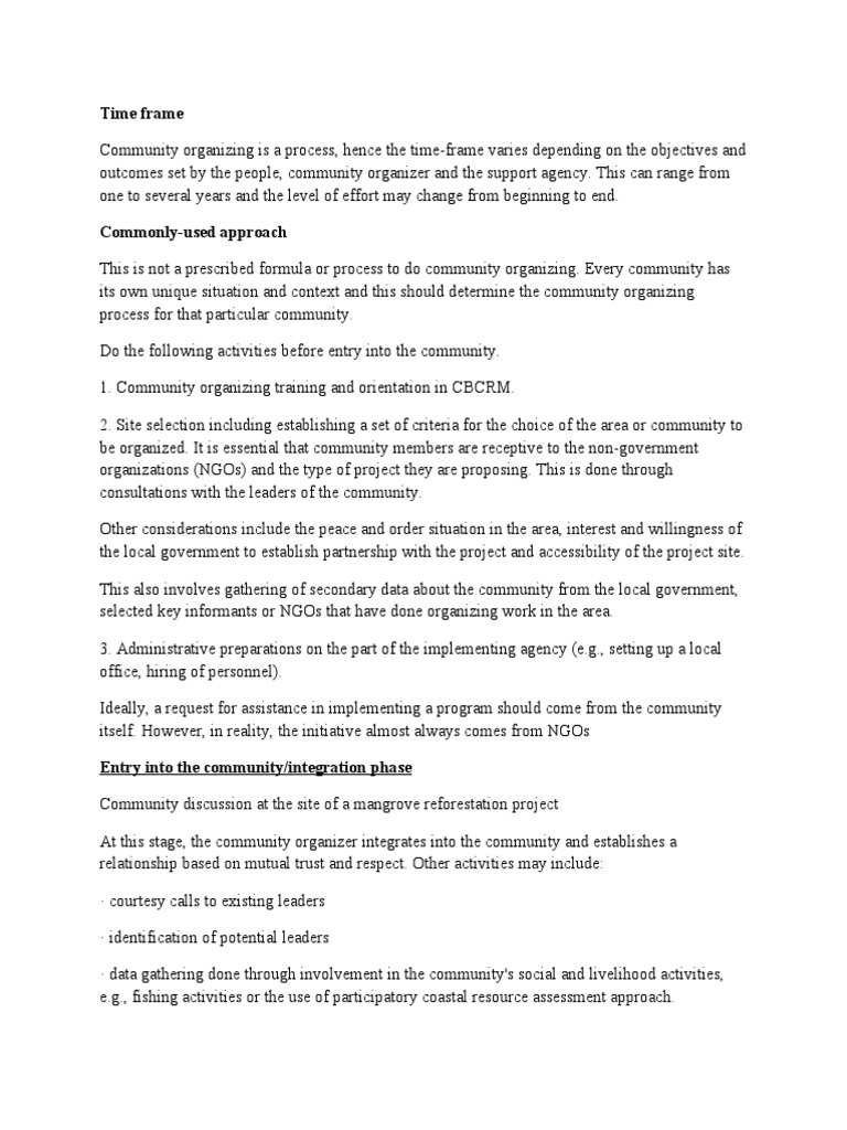 Time Frame | PDF | Community | Goal