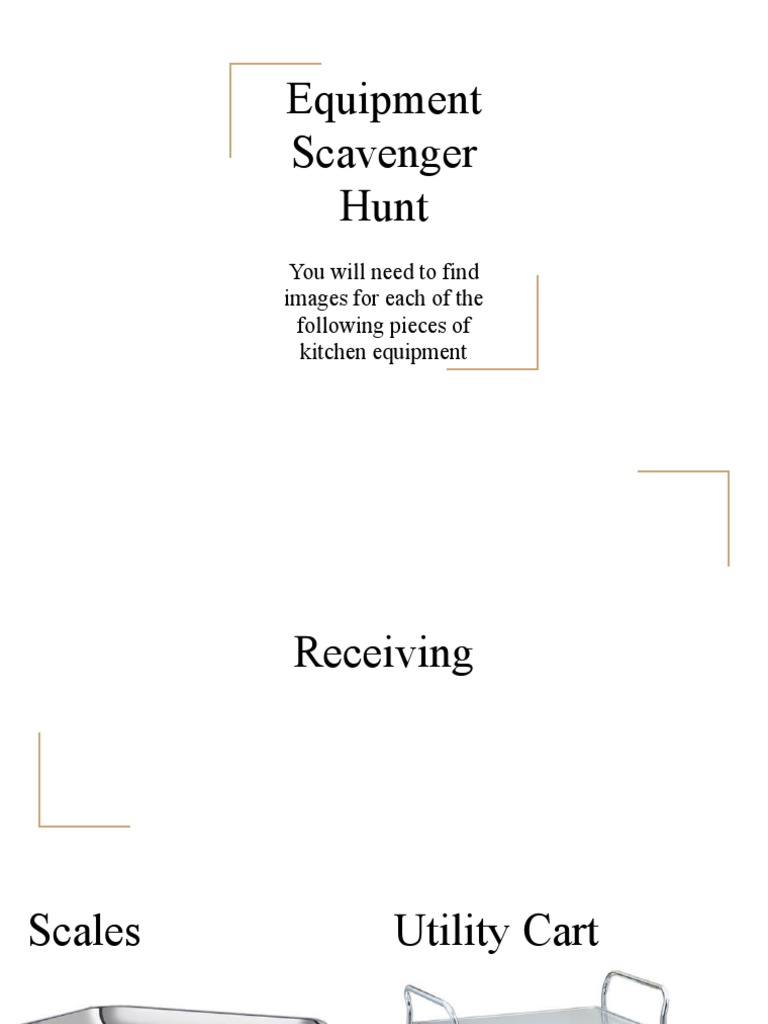 Equipment Scavenger Hunt | PDF