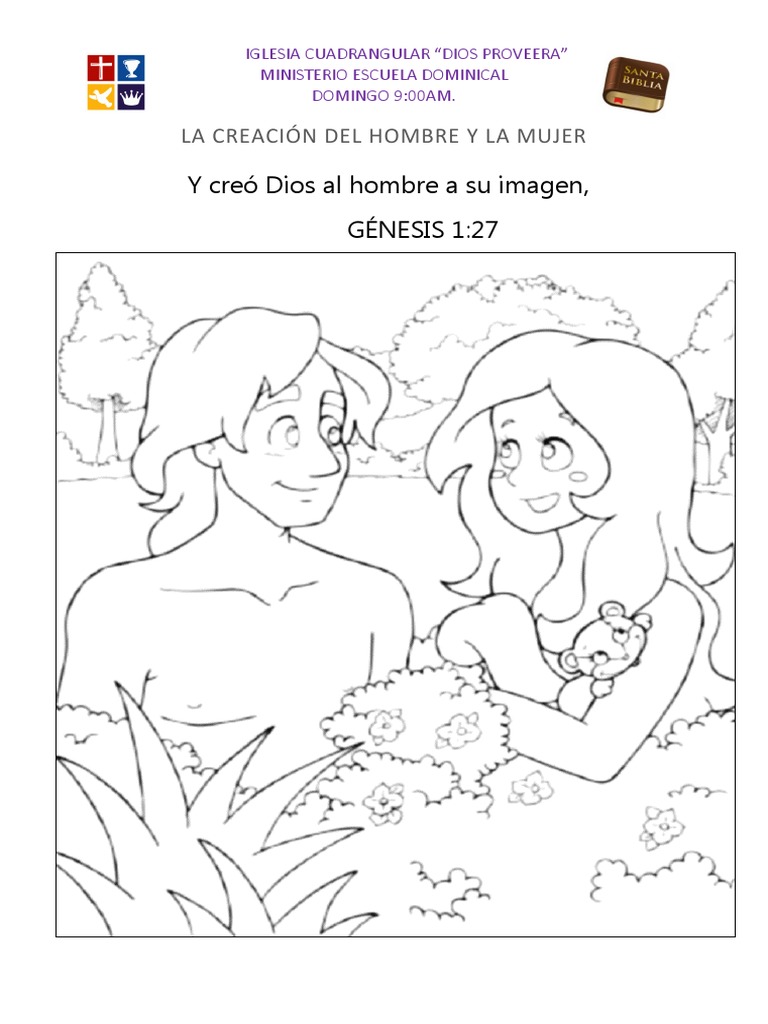 Creación Del Hombre Y La Mujer Para Niños Pdf