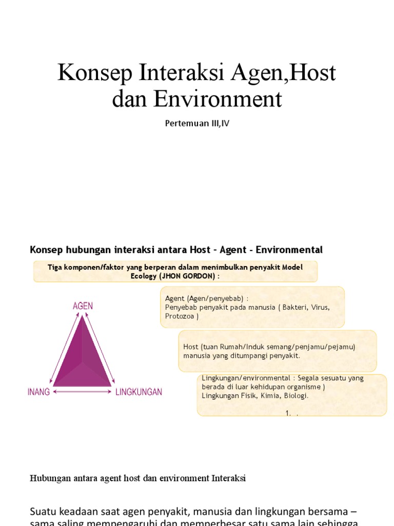Konsep Interaksi Agen, Host Dan Environment | PDF