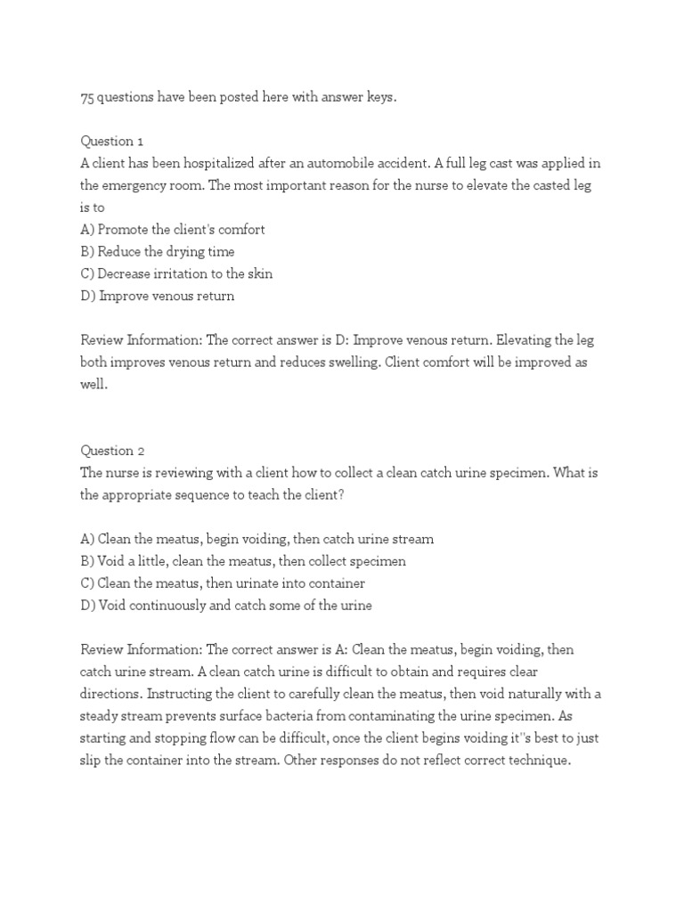 75 Questions Have Been Posted Here With Answer Keys | PDF | Coma | Asthma