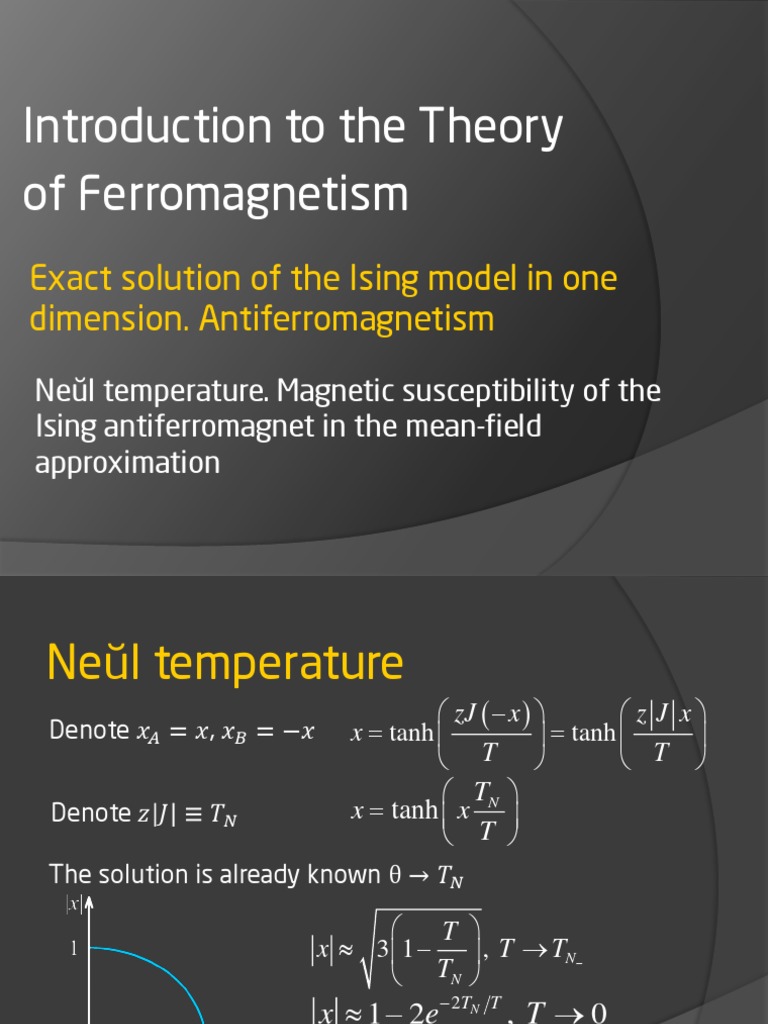 Ferromagnetism & Antiferromagnetism Basics | PDF | Physical Chemistry ...