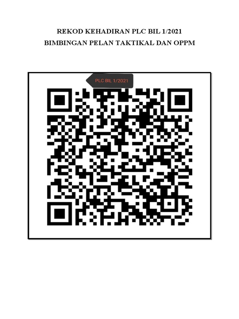 Rekod Kehadiran PLC Bil 1 | PDF