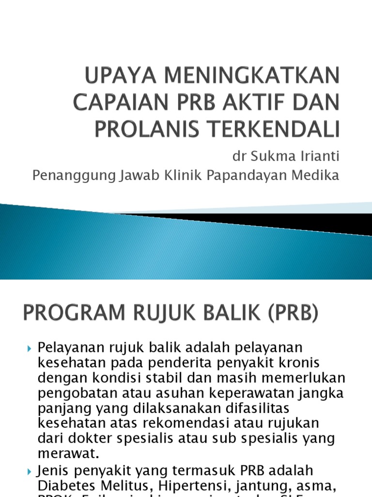 Upaya Meningkatkan Capaian PRB Aktif Dan Prolanis Terkendali | PDF ...