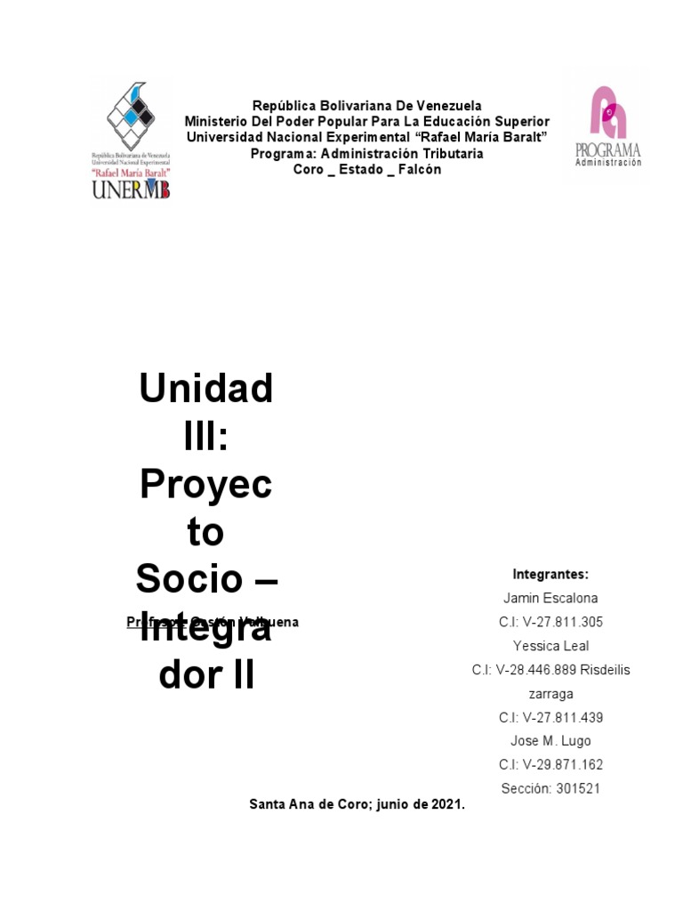 Proyecto Socio - Integrador 2 Unidad 3 | PDF | Planificación