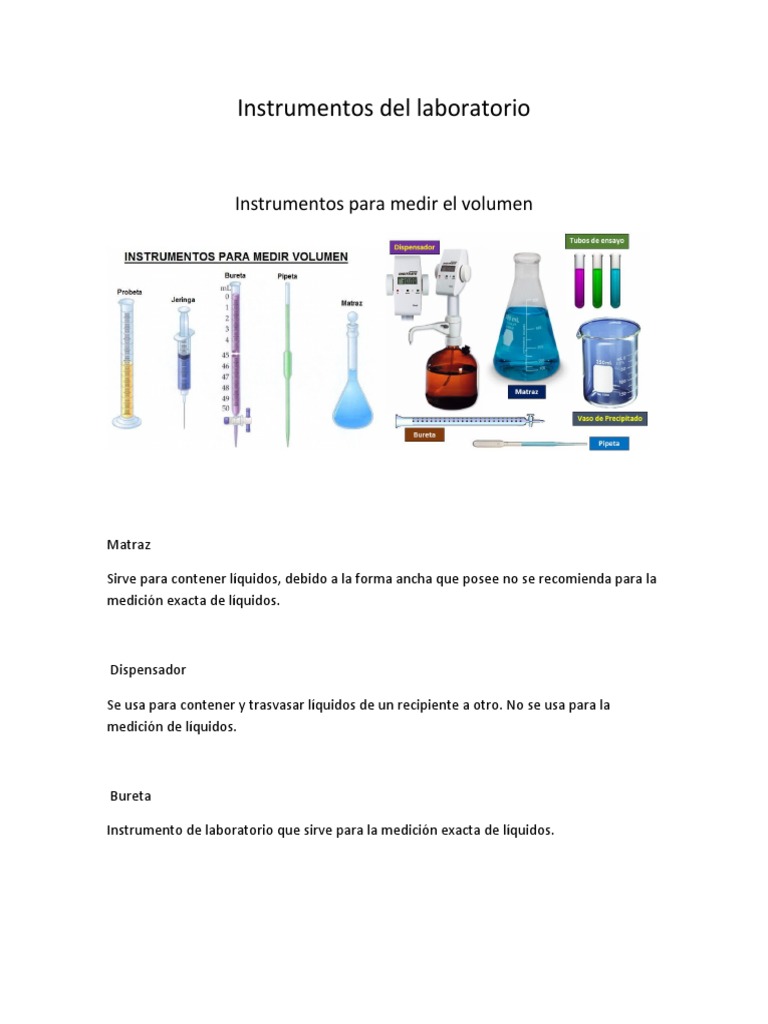 Instrumentos Del Laboratorio | PDF