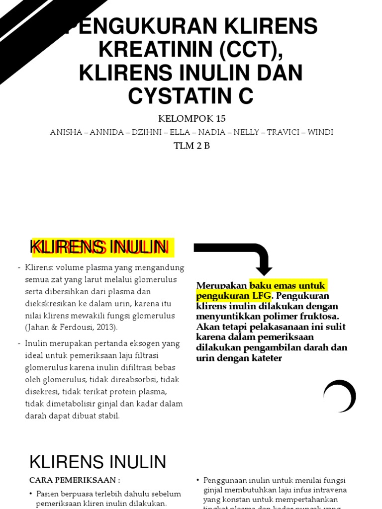 15 Klirens CCT, Inulin, Cystatin C | PDF