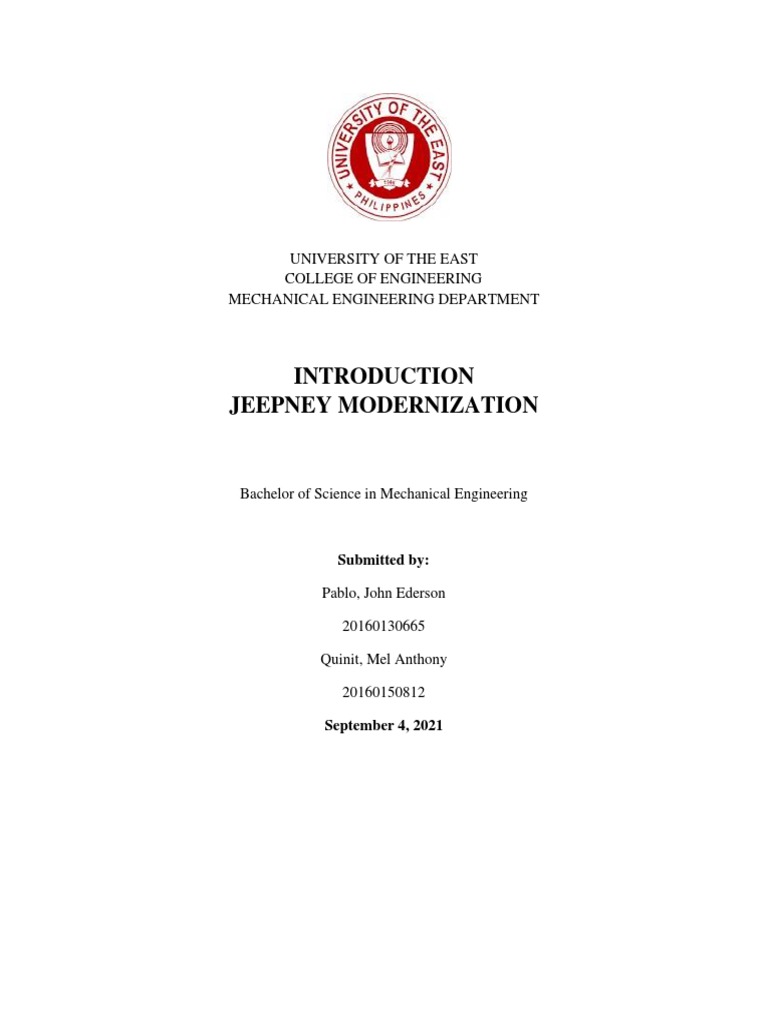 Modernization of Jeepneys | PDF | Transport | Public Transport
