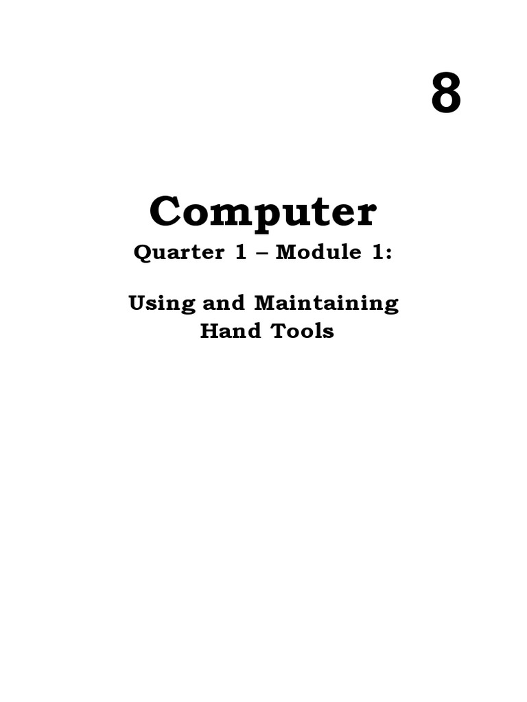 Grade8 - Q0 - W1 - HandTools - FOR TEACHER | PDF | Electrostatic ...