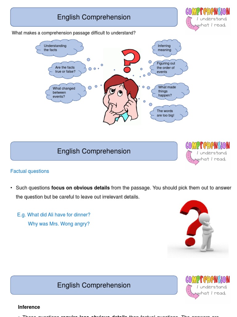 PSLE Comprehension QT | PDF | English Language | Question