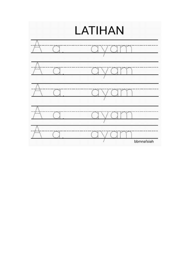 Latihan Menulis ABC 1 Adil | PDF