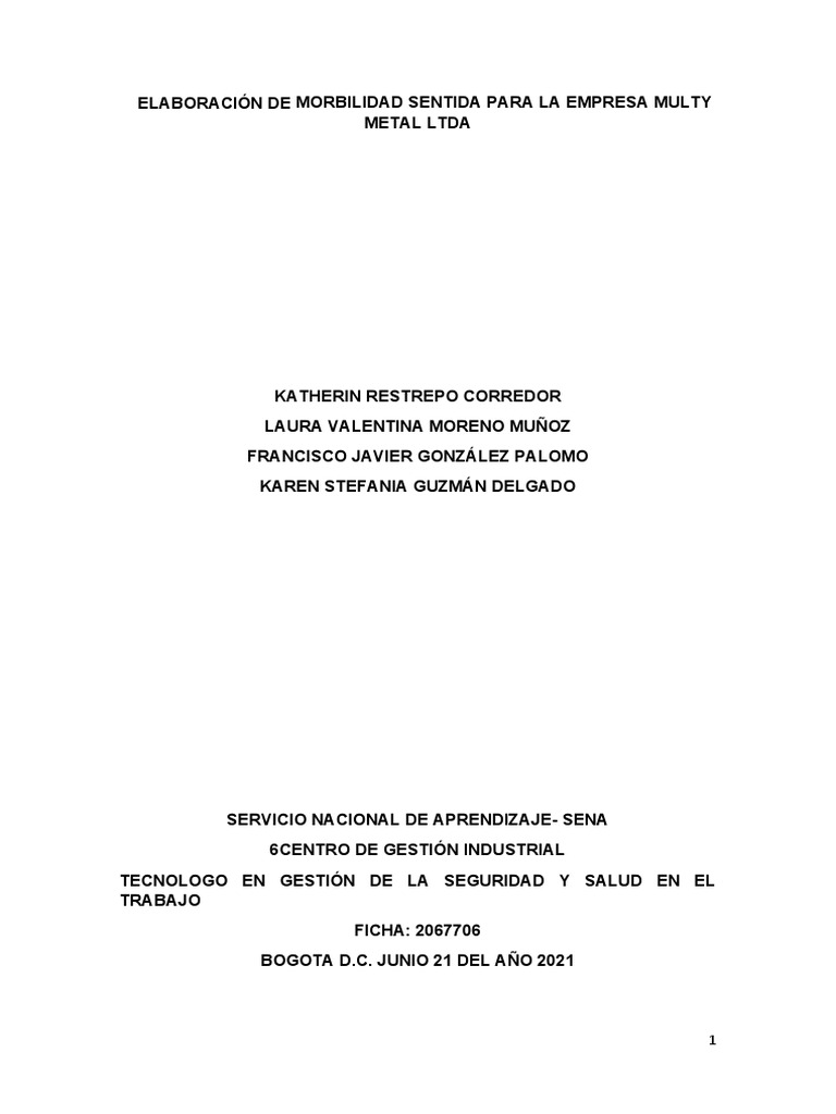 Informe Morbilidad Sentida | PDF | Estadísticas | Porcentaje