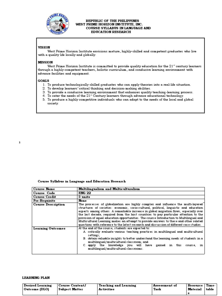 Multilingualism and Multiculturalism | PDF | Multilingualism ...