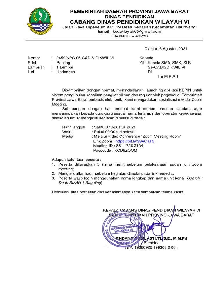 Contoh Surat Undangan | PDF