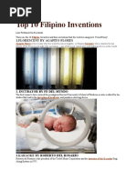 Rizal's Inventions and Discoveries in Dapitan | PDF | Nature