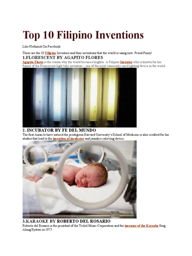 Top 10 Filipino Inventions | PDF | Engines | Diesel Engine