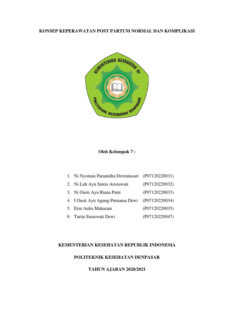 Keperawatan Post Partum: Normal dan Komplikasi | PDF | Kesehatan Holistik