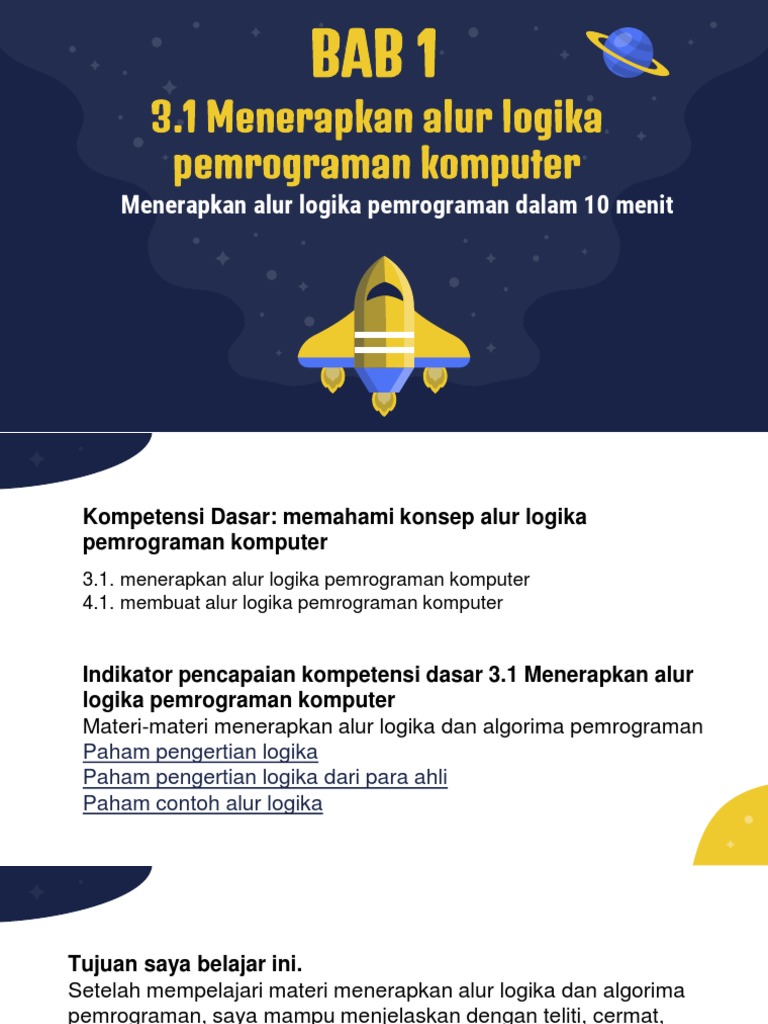 2 - 3.1 Menerapkan Alur Logika Pemrograman Komputer | PDF