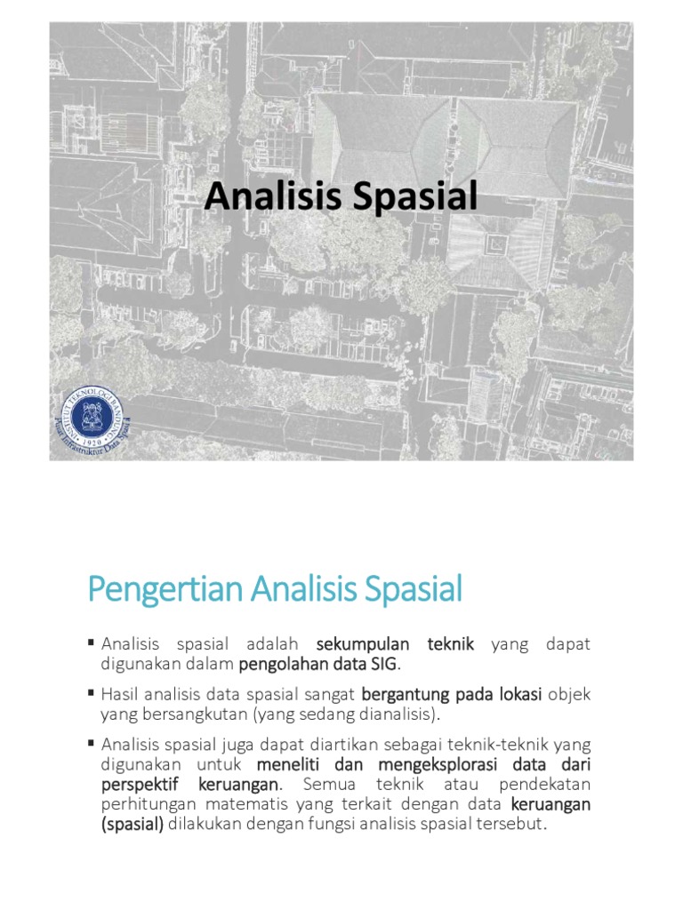 Definisi dan Manfaat Analisis Spasial | PDF | Komputer