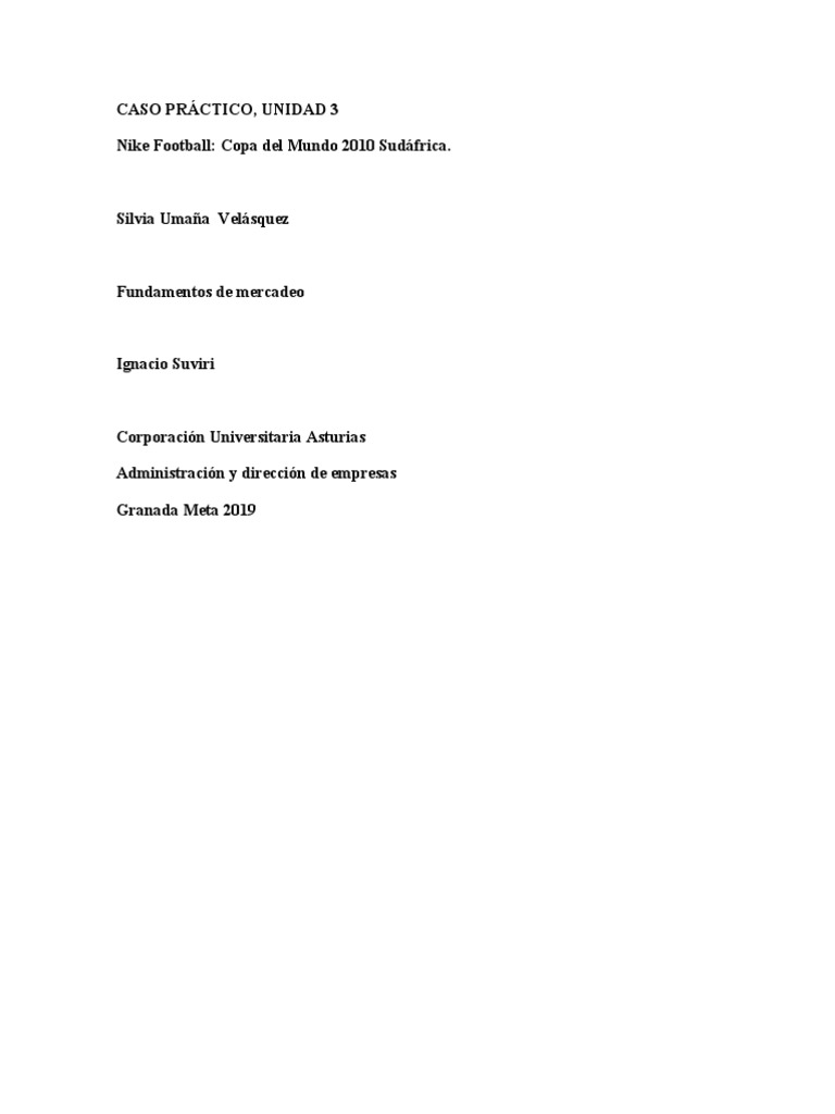 CASO PRÁCTICo 3nike | PDF | Marketing | Nike