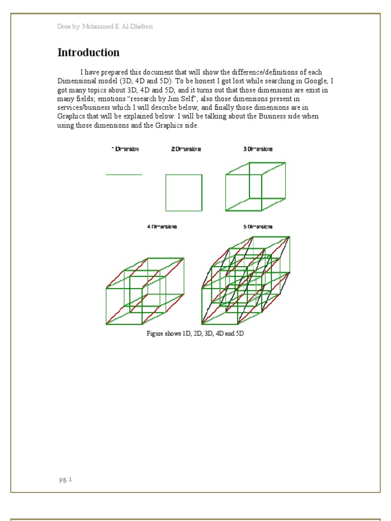 3D, 4D, and 5D Models | PDF | Dimension | Space