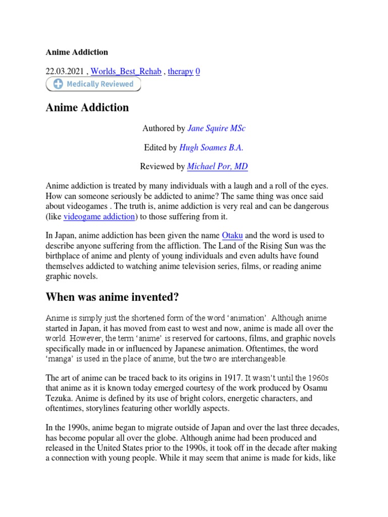 Understanding Anime Addiction: A Look at its Causes, Effects, and the ...