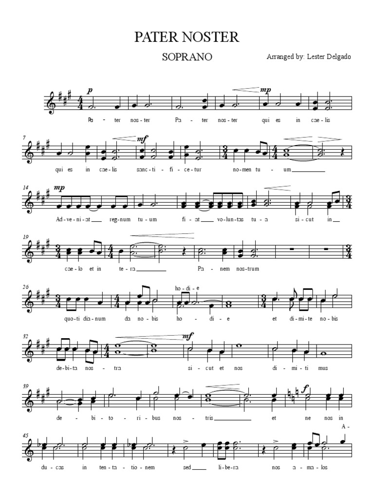 Pater Noster - Soprano | PDF