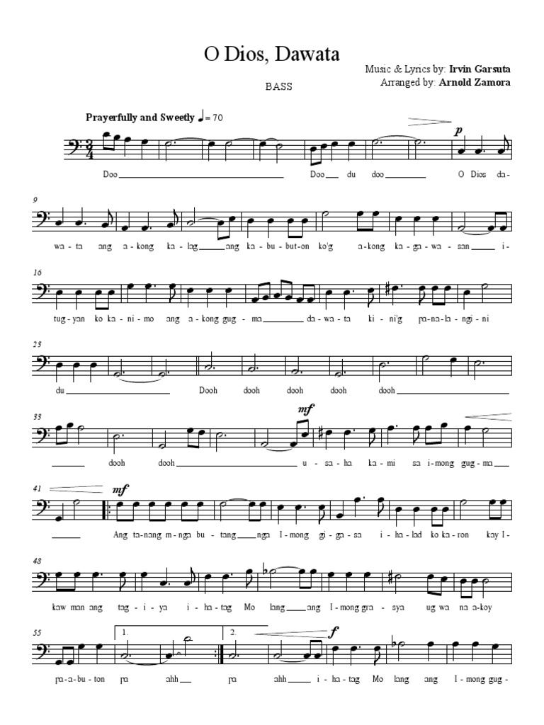 O Dios, Dawata - Lirik Lagu | PDF