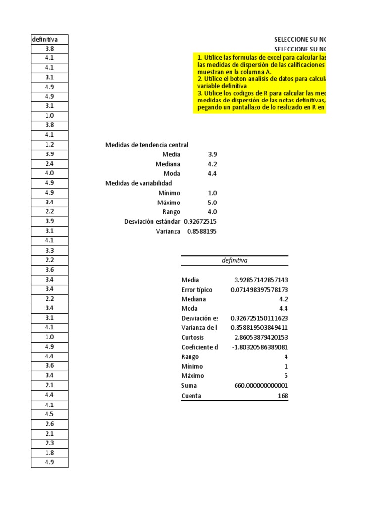 Actividad MTC y MD | PDF | Diferencia | Estadísticas