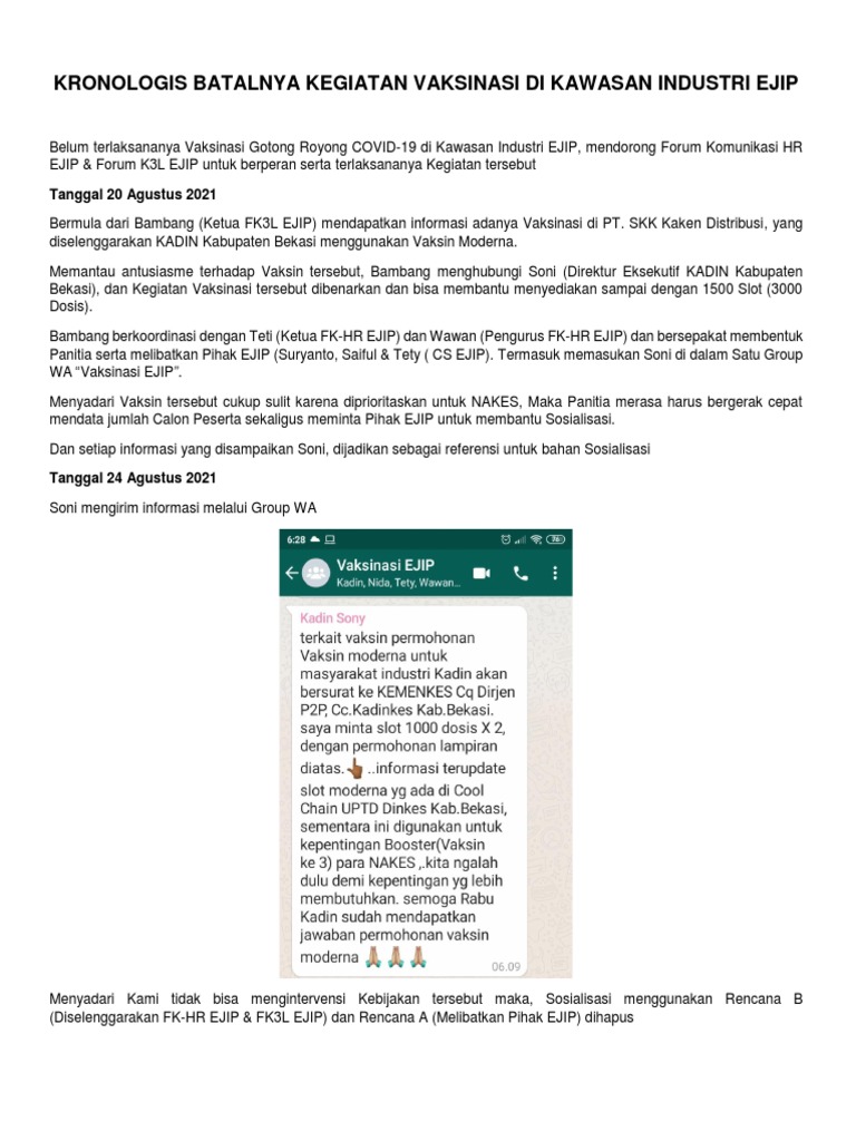 Vaksinasi EJIP Tunda | PDF