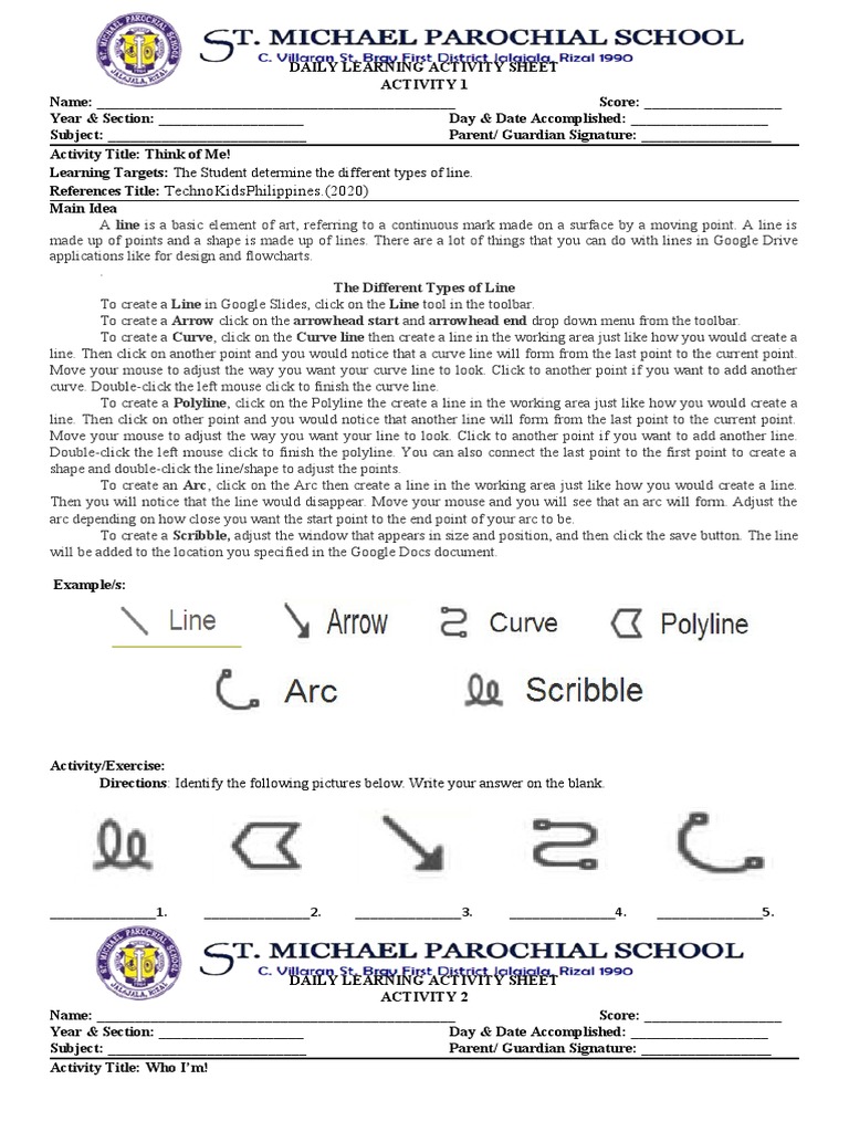 Grade 7 English Activity Sheet: Lines & Layouts | PDF | Page Layout ...