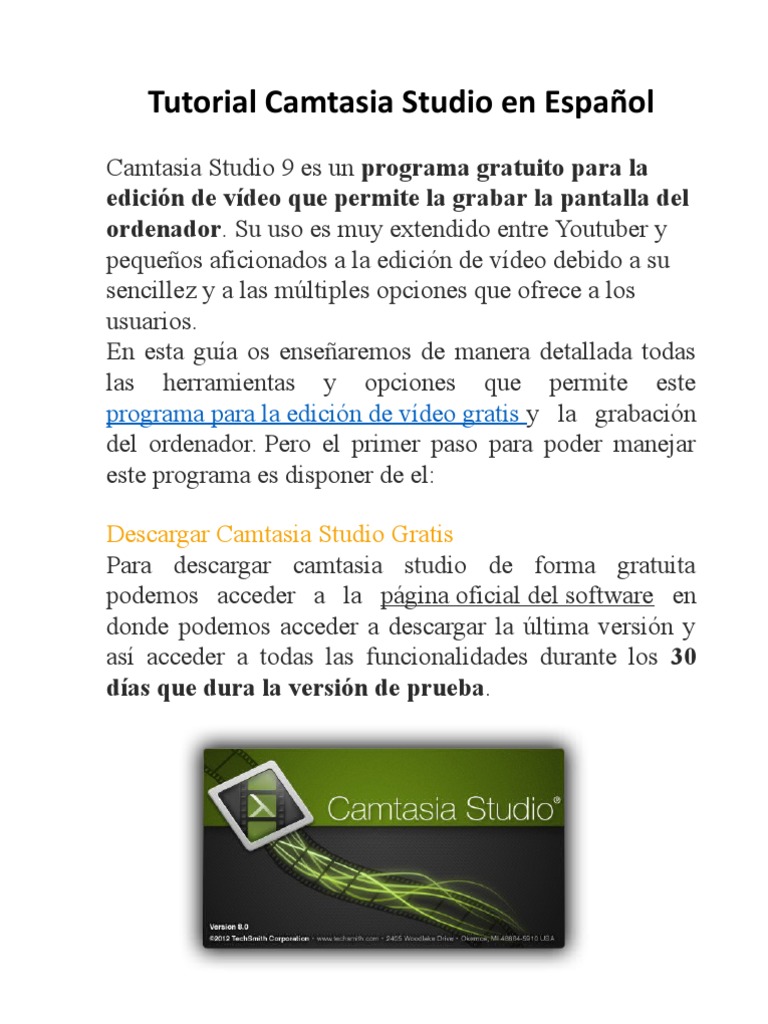 Manual Básico Camtasia | PDF | Youtube | Software