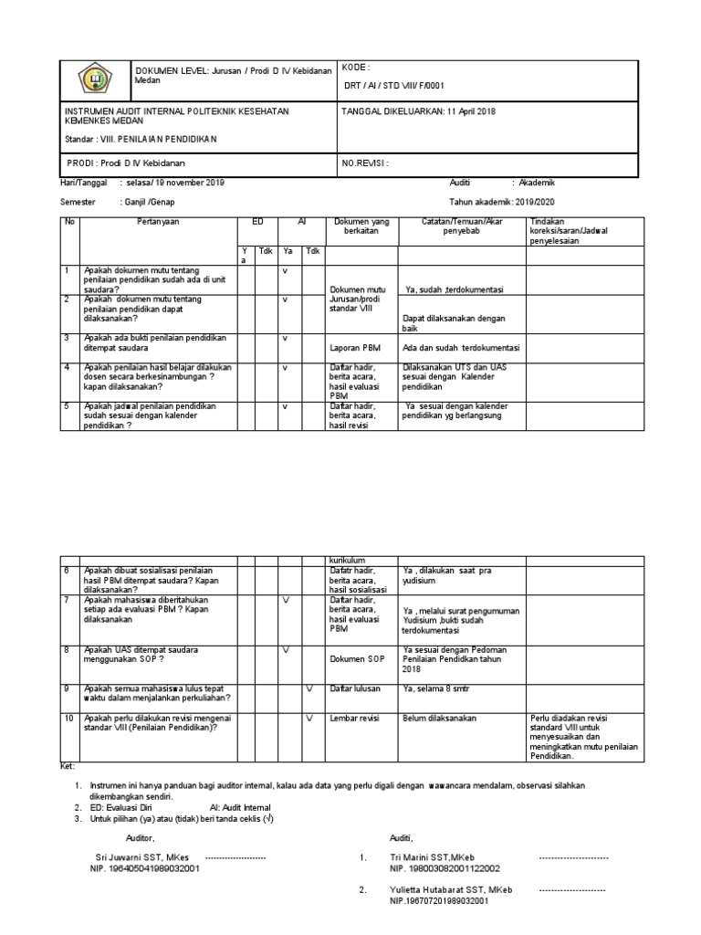 Standar 8 Penilaian Pendidikan Pdf