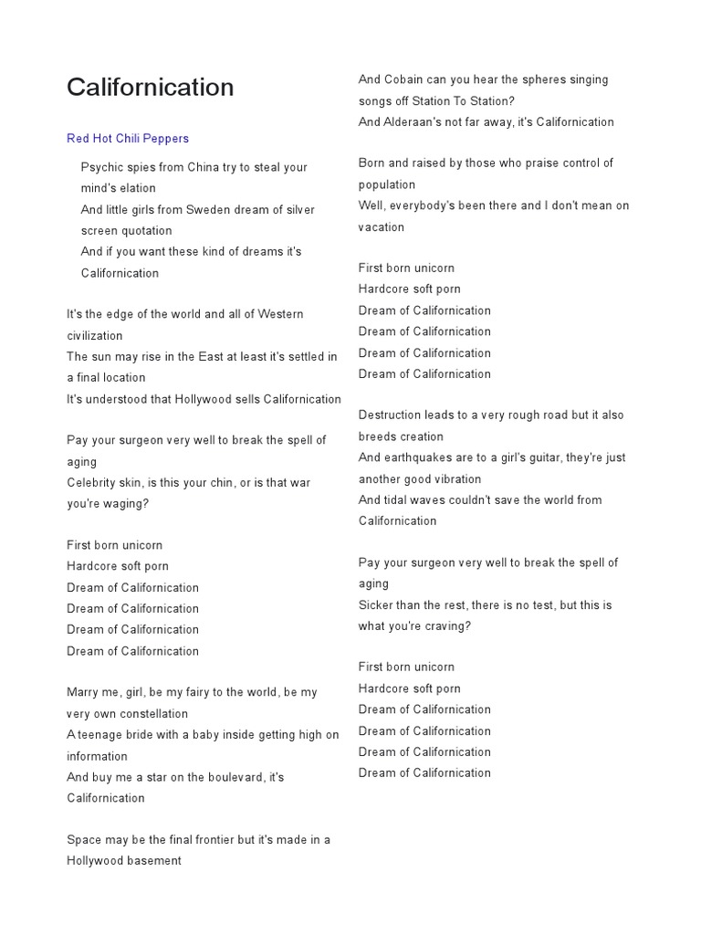 Californication | PDF