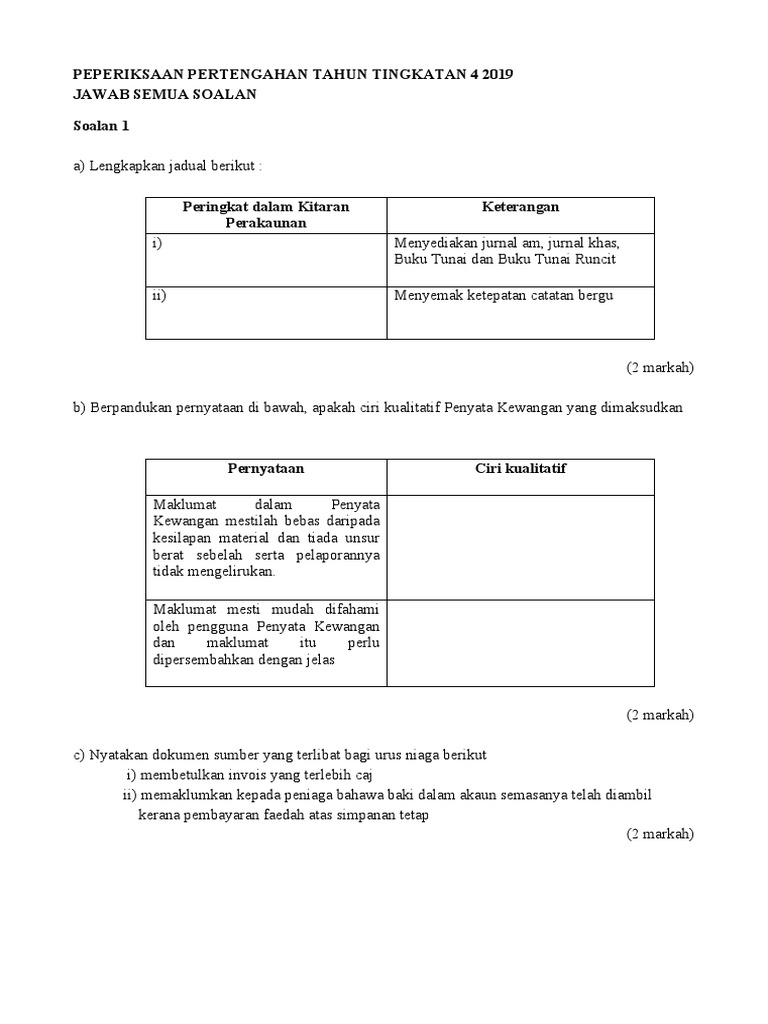 Soalan PPT Ting 4 2019 Kertas 2 Kump 2 | PDF