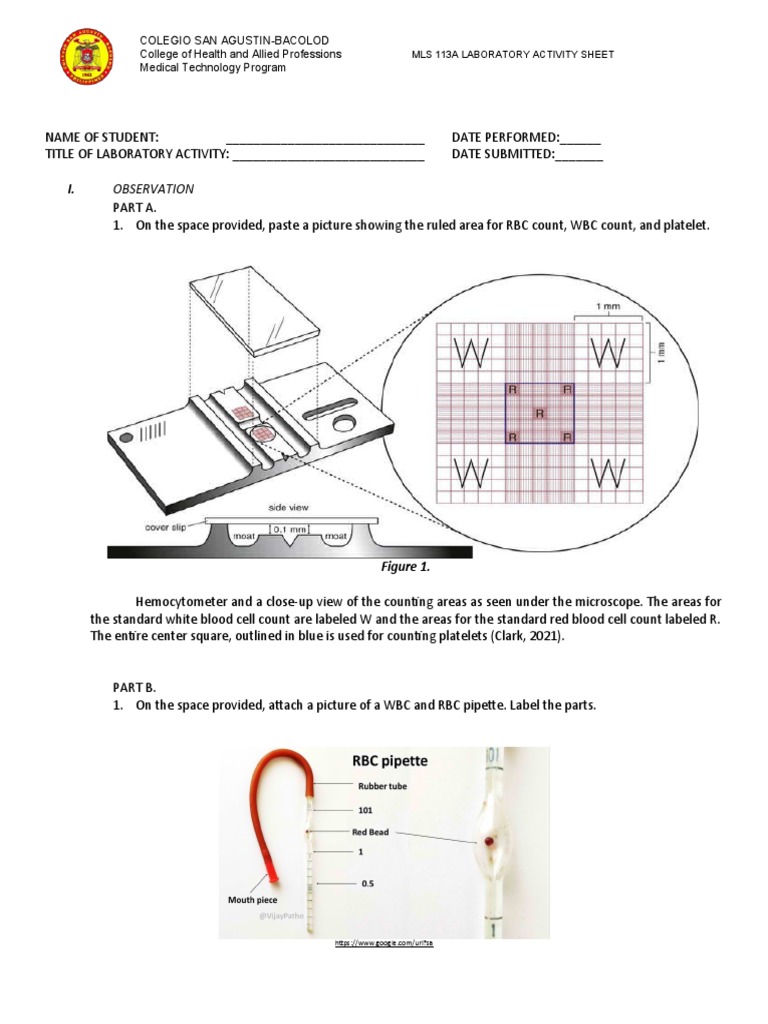 Bilatibayy Kakakpoy Act 2 Blood Diluting Pipets and Hemocytometry ...