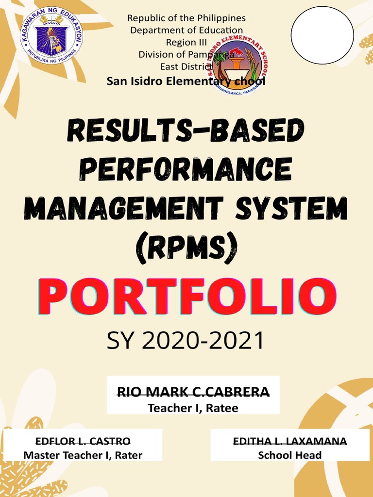 E-Rpms Portfolio (Design 2) - Depedclick | PDF | Mentorship ...