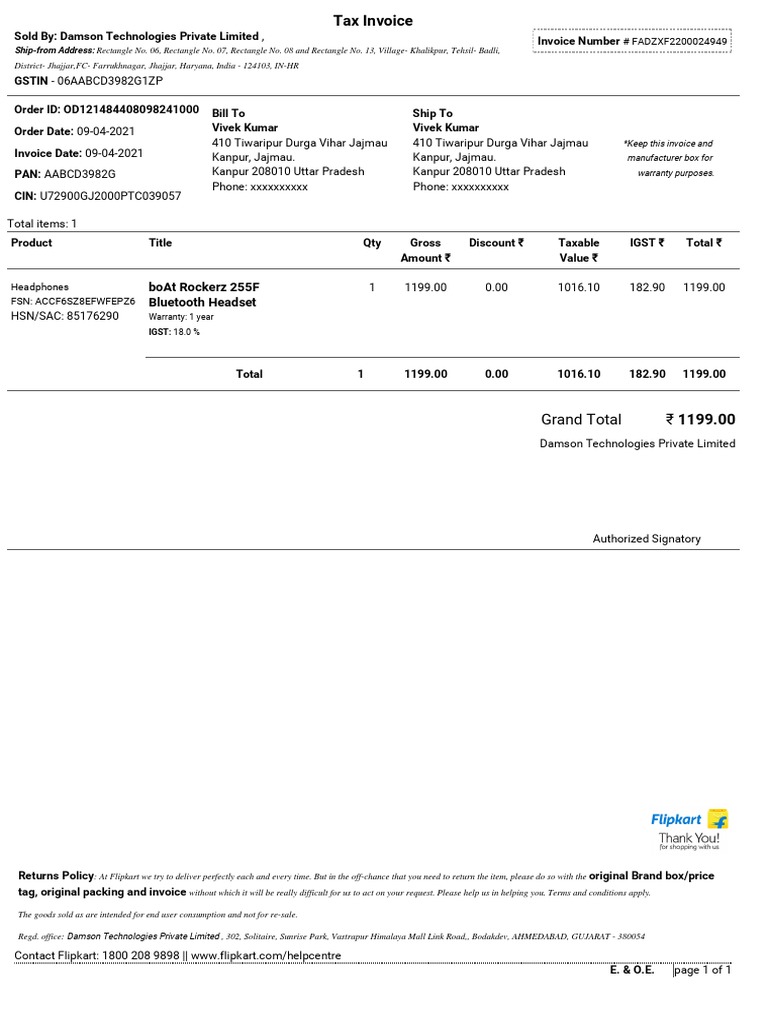 Invoice | PDF | Taxes | Economies