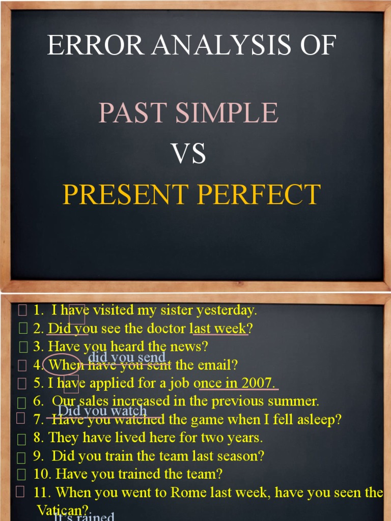 Error Analysis Of: Past Simple | PDF | Language Arts & Discipline ...