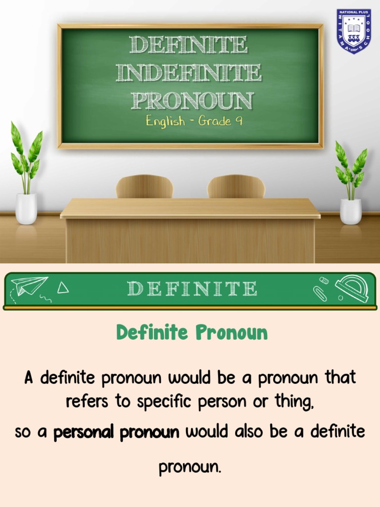 Definite & Indefinite Pronoun | PDF | Grammatical Number | Pronoun