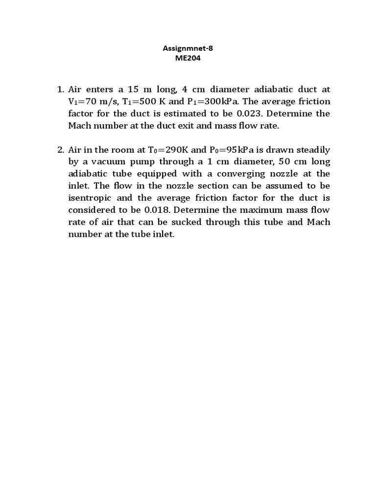 Fluid Dynamics: Mach Number & Flow Rate | PDF