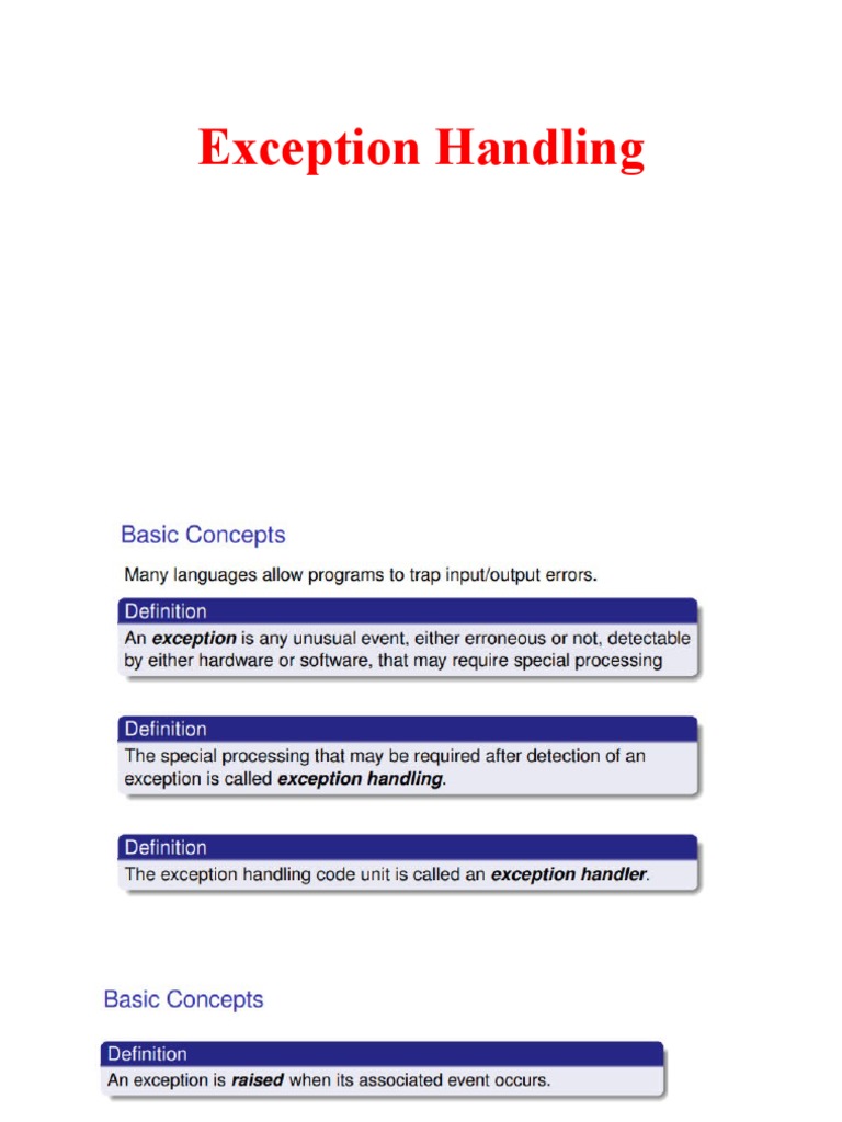 Exception Handling | PDF | C++ | Parameter (Computer Programming) Exception Handling | PDF | C++ | Parameter (Computer Programming)