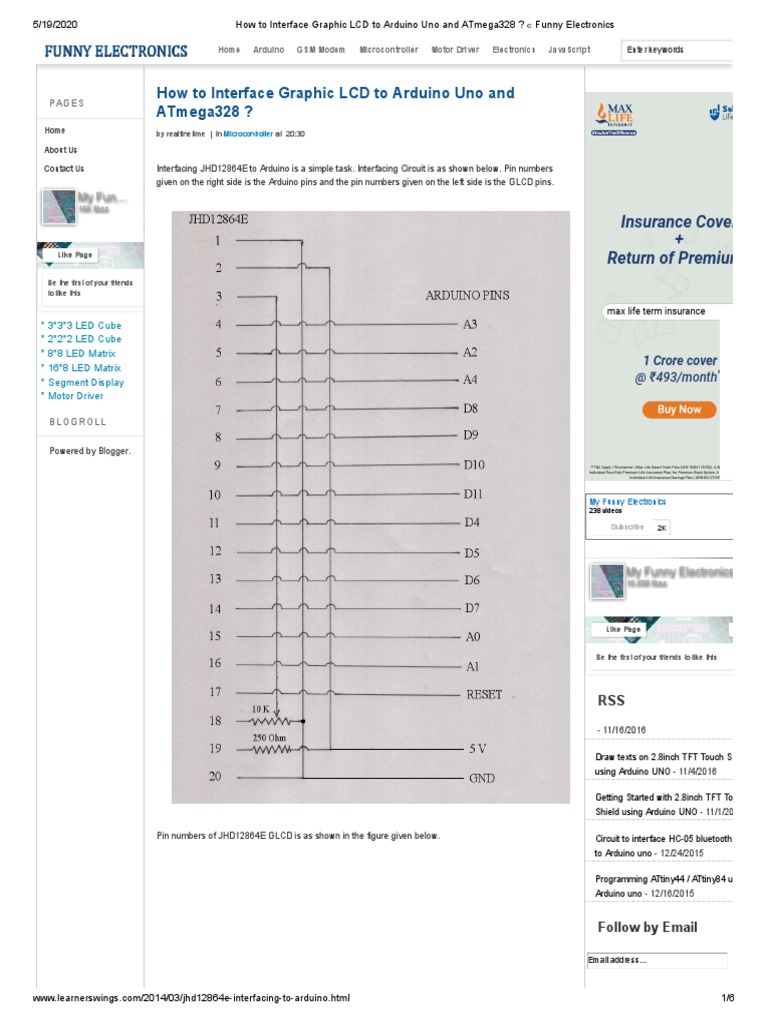 Interfacing JHD12864E To Arduino | PDF | Arduino | Integrated Development Environment